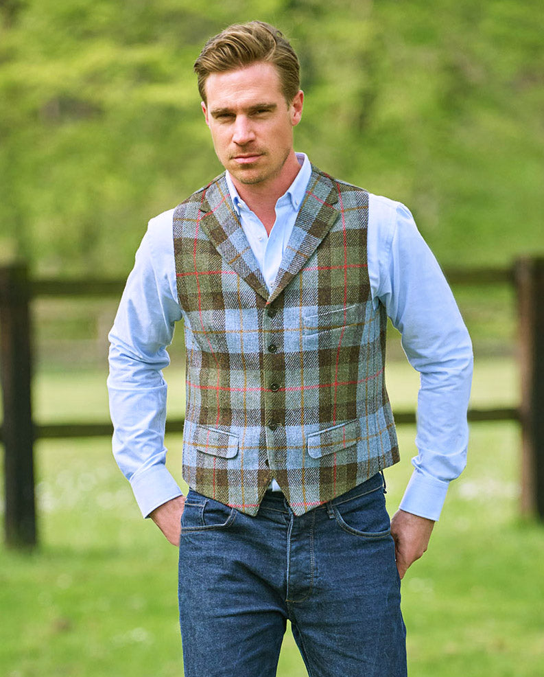 Herren Weste Harris Tweed